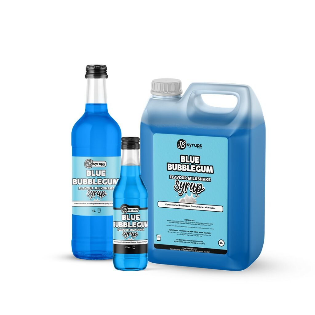 Blue Bubblegum Milkshake Syrup - Classic And Fun! From JB Syrups'
