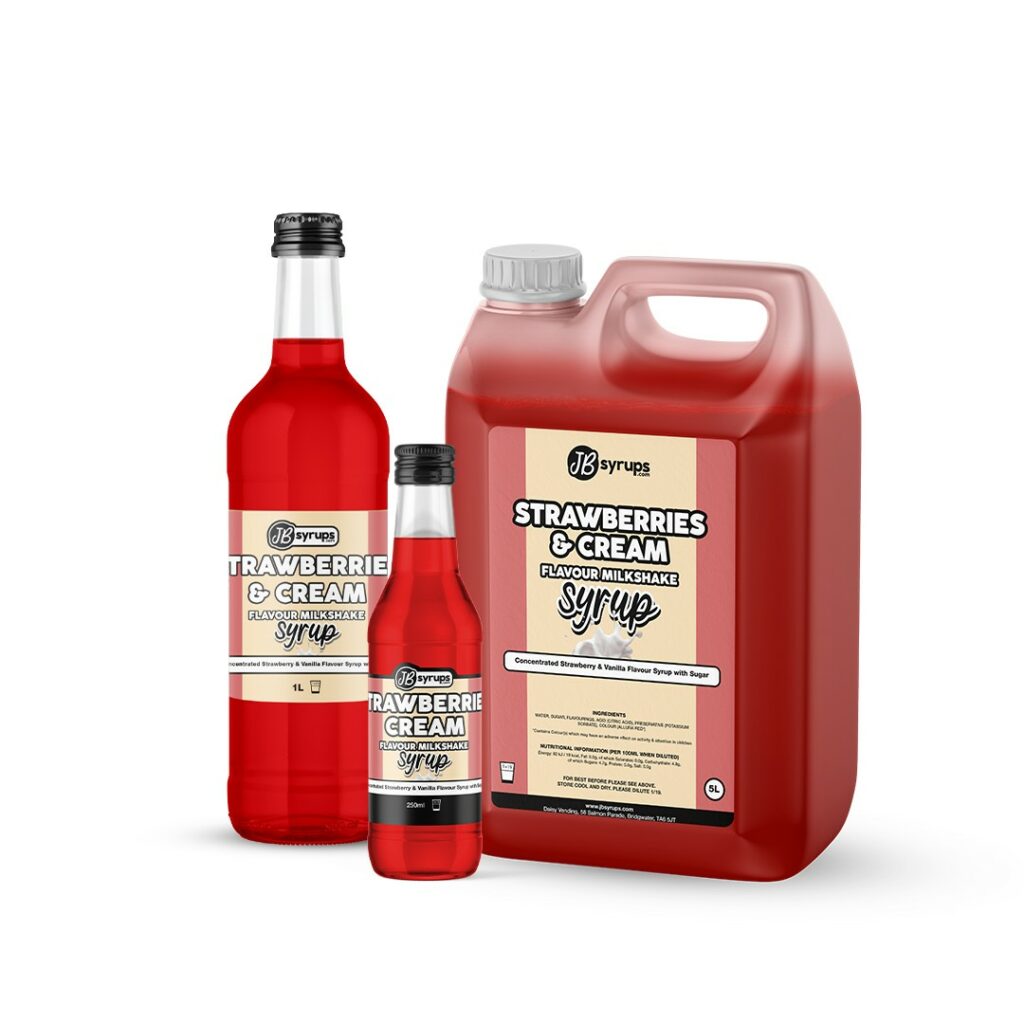 Strawberries & Cream Milkshake Syrup - A Summer Treat